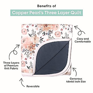 Large Premium Knit Baby 3 Layer Stretchy Quilt Blanket Chief by Copper Pearl