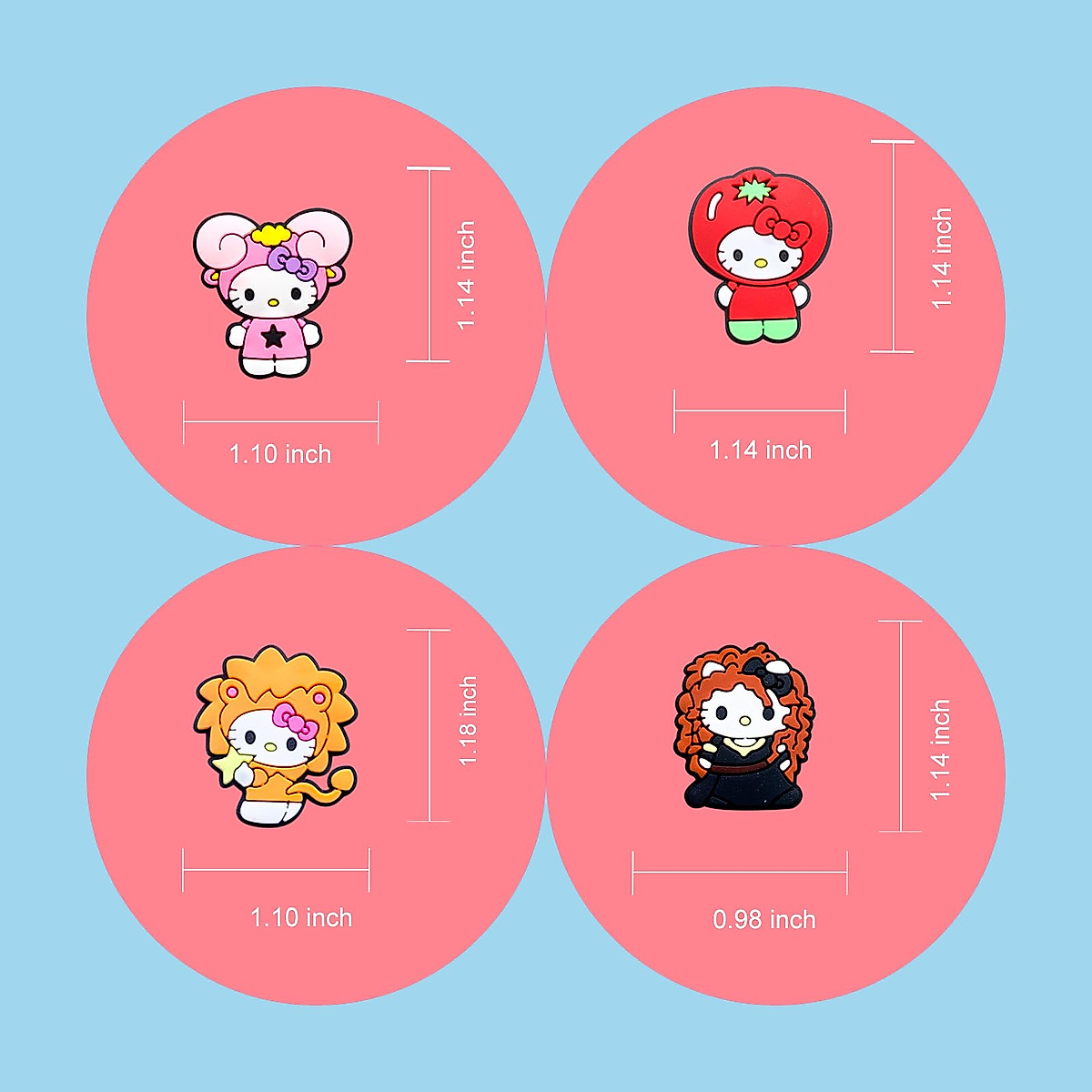 Zanerolan 35 PCS Cartoon Shoe Decoration Charms for Clog, Cartoon Charms Accessories