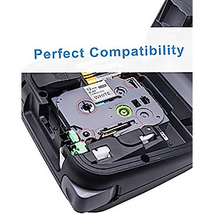 Aitaperste Compatible Color Tapes Replacement for Brother TZe Tape 12mm 0.47 TZe-231 TZe-B31 TZe-MQF31 TZe-MQP35 Laminated Compatible with P Touch PTD210 PTD400AD PTH110 PT-D202, 26.2 Feet, 4 Pack