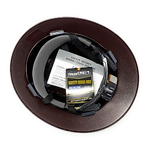 TRUECREST/Dark Tan Full Brim Hard Hat with Fas-trac Suspension