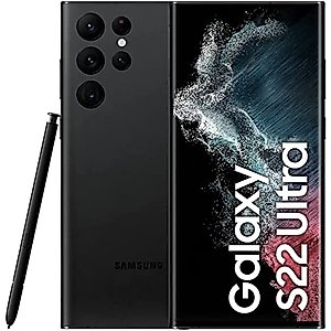 SAMSUNG Galaxy S22 Ultra S9080 5G Dual-SIM 256GB 12GB RAM Factory Unlocked for All Carriers - Phantom Black