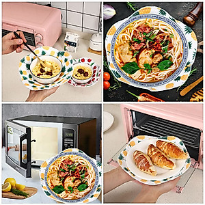 Cabilock Hot Bowl Holder 2pcs Insulated Bowl Holder Microwave Bowl Cozy Plate Huggers Safe Plate Huggers for Microwave Heating Soup Leftover Food Meals Hot Bowl Cozy