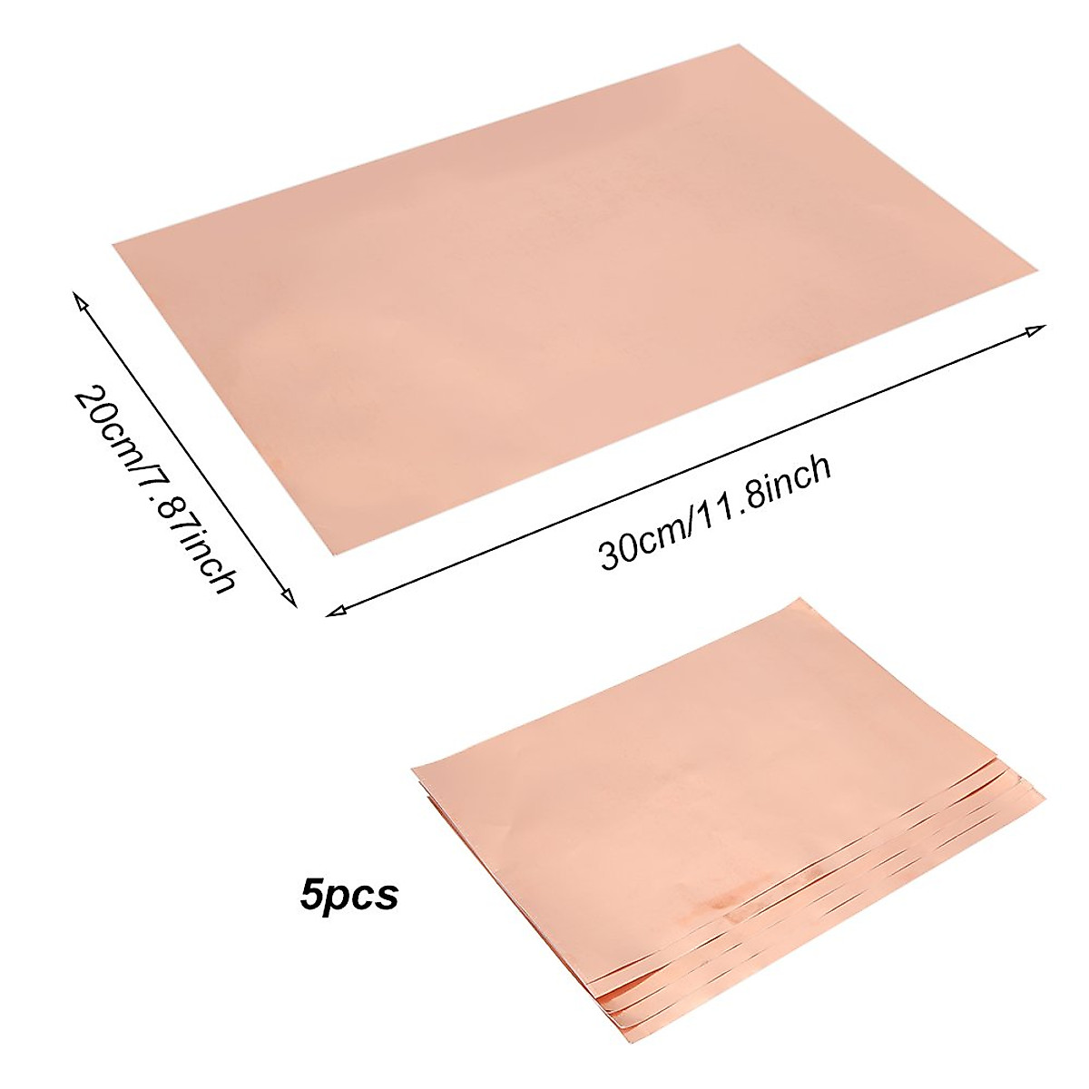 Fafeims 5pc Guitar Adhesive Copper Foil Tape Guitar Accessory for Guitar EMI Shielding Paper Circuits Electrical Repairs Grounding