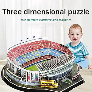 AOOF Mini Football Field Model Building Block Set, Suitable for Children's Birthday Gifts, Cultivates Interest in Football (3D Camp NOU Stadium)