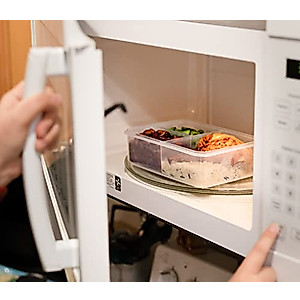 Kitchen & Cabana Set of 3 - Bento Lunch Boxes (3 Removable Compartments) - Snap Shut & Lock Closed, Leak Proof Food Containers, Multi-Colored. Perfect for Work, Travel and Anytime You're on the Go.