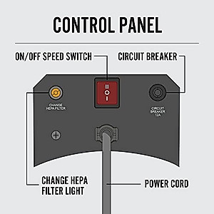 Lasko BlueDri AS1000 1000 CFM Portable Large Capacity HEPA Air Scrubber with Two-Stage Filtration, Blue