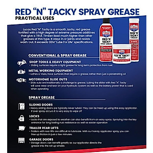 Lucas Oil 10005 Red 'N' Tacky Grease - 14 Ounce