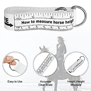 QUEEN KING Horse Measuring Tape for Height and Weight Multifunctional Measuring Stick Horse Weight Tape PVC Weight Tape 8.2ft Long