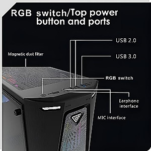 Gaming Computer Desktop PC Custom Gaming PC 8-Core RYZEN 7 4.6 Ghz Turbo CPU 32GB RAM 1TB SSD NVME Radeon Plug and PlayTower PC System Windows