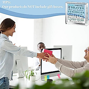 Always Remember You Are Braver Than You Think Inspirational Gift for Women Cheer up Gifts for Home Office Decor Positive Wall Plaque for Friend Mom Sister (Black, Green, Classic Style)