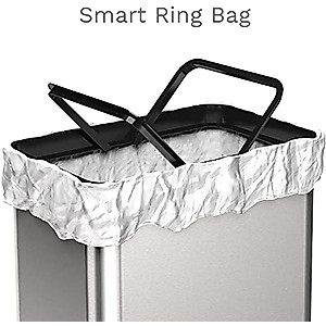 hOmeLabs 13 Gallon Automatic Trash Can for Kitchen - Stainless Steel Garbage Can with No Touch Motion Sensor Butterfly Lid and Infrared Technology with AC Power Adapter