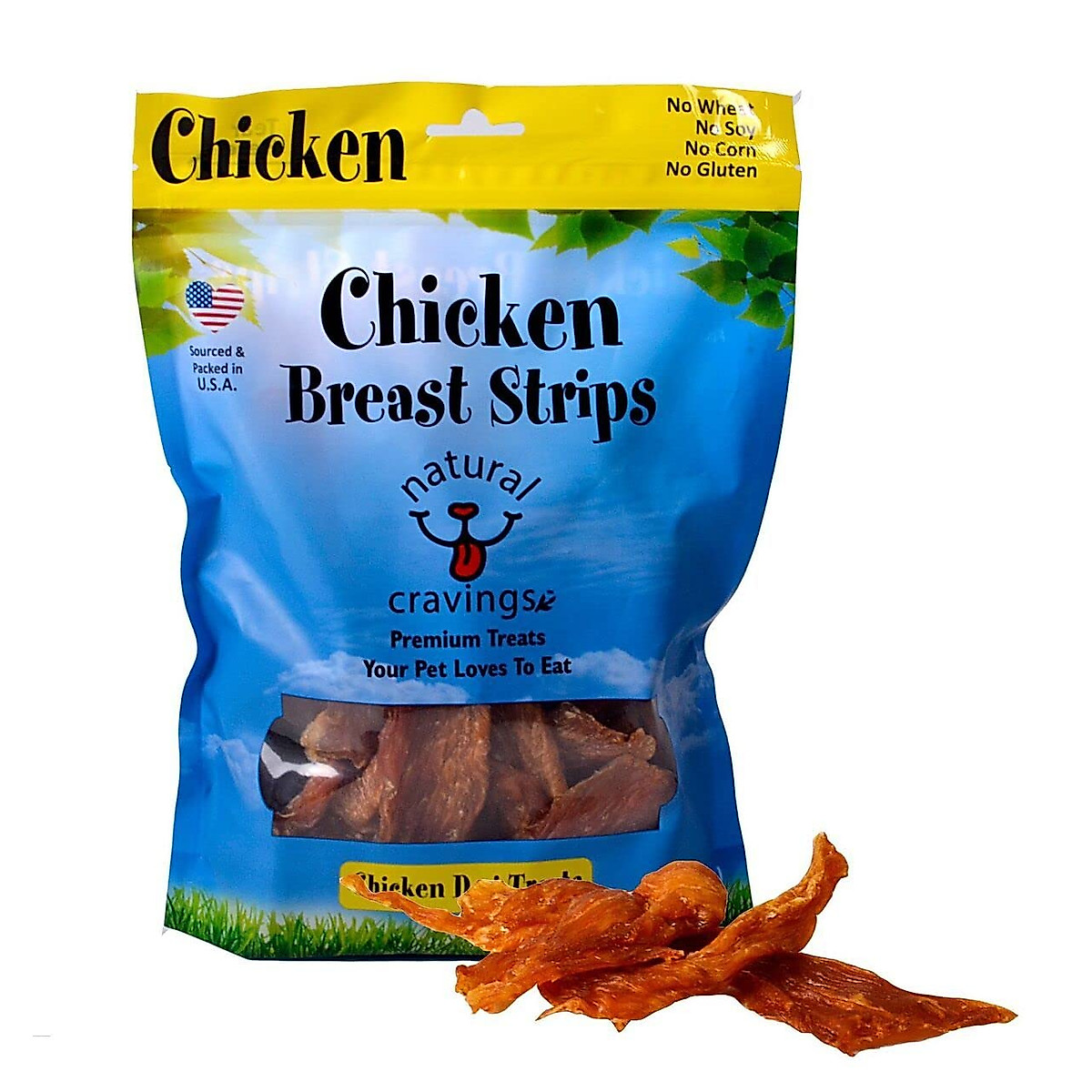 Natural Cravings USA Chicken Breast Strip Chews for Dogs | All Natural, High Protein | Premium Quality Pet Treat | 10 oz. Bag 2 Pack