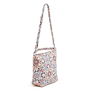 Vera Bradley Women's Cotton Oversized Hobo Shoulder Bag, Enchanted Mandala - Recycled Cotton, One Size