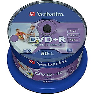Verbatim DVD+R 4.7GB 16x SP 50 PR- 43512