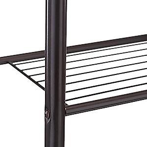 Organize It All 4 Tier Belgium Shelf Tower, Space Saver, Bathroom Organizer, Storage for Towels, Toiletries, Easy to Assemble,, Oil Rubbed Bronze