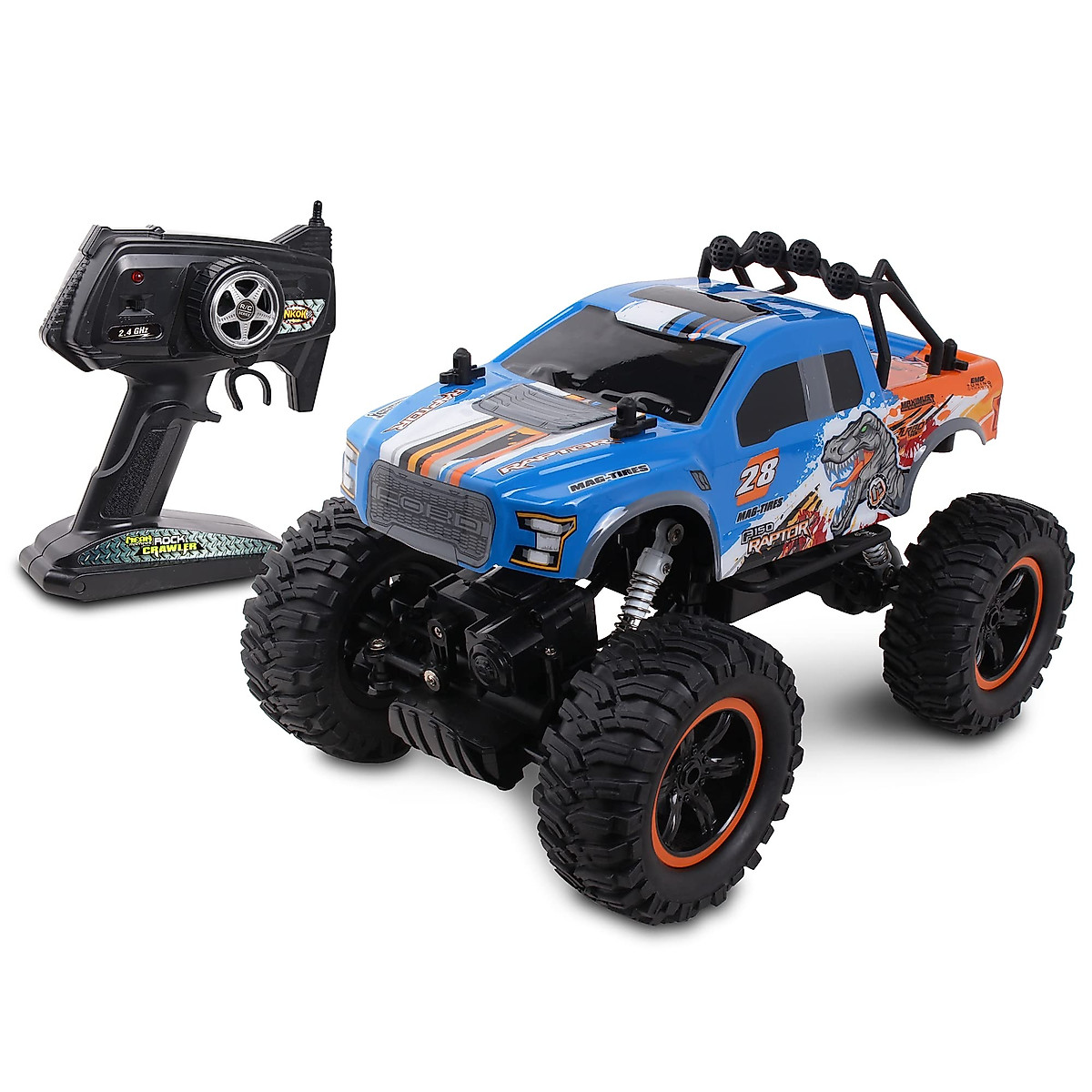 NKOK Mean Machine 4x4 Offroad Rock Crawler 2.4GHz 1/14 Scale R/C (RTR) Ford F-150 Raptor Multicolored