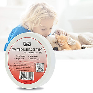 Mr. Pen- Double Sided Carpet Tape, 0.7 inch x 10.9 Yard, Carpet Tape, Rug Gripper, Rug Tape, Carpet Tape for Wood Floors, Carpet Tape Double Sided, Rug Slip Stopper, Rug Anti Slip, Carpet Adhesive