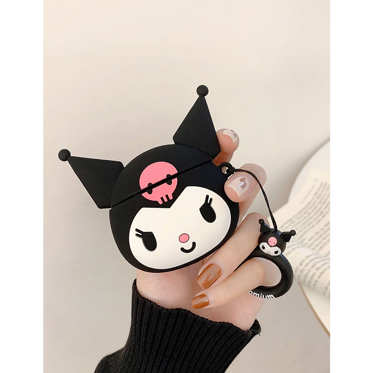 Cartoon Case Compatible with Apple AirPods Pro Anime, Fun Cute Kawaii Protective Case Anti-Fall Headphone Case for Airpod Pro Case Cover (AirPods Pro, BlackMonster)