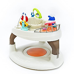 Storkcraft Imagination 3-in-1 Activity Center (Desert Sand) - Interactive Activity Center with Toy Tray, Rocking Function, and Jumping Board for Toddlers and Infants