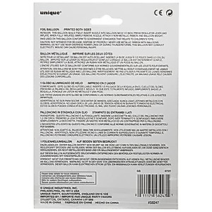 Unique Building Block Birthday Foil Balloon, 18", Multicolor