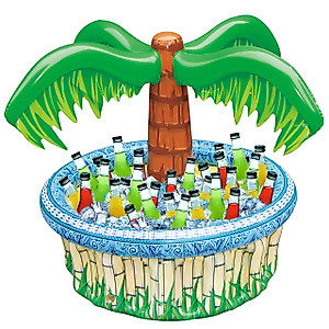 JOYIN 28” Inflatable Palm Tree Cooler, Luau Hawaiian Tropical Beach Themed Party Decorations, Blow Up Palm Trees Cooler Outdoor Party Supplies, Kids Adults Birthday Party Décor