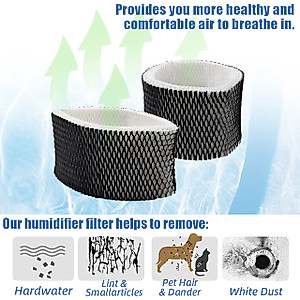 Ximoon HWF62 Humidifier Filter A Replacement for Holmes & Sunbeam Humidifier Filter Models HM1701, HM1761, HM1300 & HM1100; Compare to Part # HWF62, HWF62D (2)