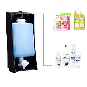 Soap Dispenser Liquid Dispenser Liquid Distributor Wall-Mounted Toilet Shampoo Shower Gel Box Hotel Foam Dispenser Pressor Bathroom Lotion Dispenser (Color : Silver)