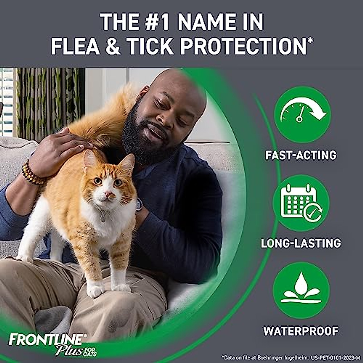 FRONTLINE Plus Flea and Tick Treatment for Cats Over 1.5 lbs., 8 Treatments