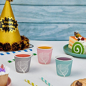 LITOPAK 600 Pack 3oz Disposable Bathroom Cups, Colorful Disposable Mouthwash Cups, Small Disposable Cups, Mini Paper Cups for Parties, Picnics, Barbecues, Travel and Events