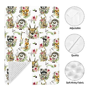 KiuLoam Woodland Wild Nature Animal Print Baby Car Seat Canopy, Nursing Cover for Mom Breastfeeding Scarf, Infant Car Seat Cover/Multiuse Baby Stroller Covers for Babies Boys Girls