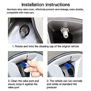 8pcs Valve Caps Prevent Corrosion Car Dust Caps Universal Aluminum Wheel Tire Air Caps Valve Stem Covers(Blue)