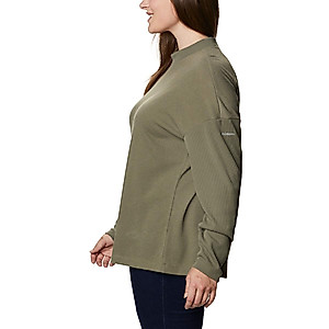 Columbia Women's Pine Street Long Sleeve Knit Stone Green