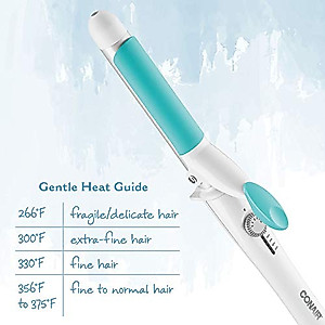 Conair OhSoKind For Fine Hair Curling Iron; 1-inch Curling Iron with Silicone Clip, 1-inch barrel produces classic curls – for use on short, medium, and long hair