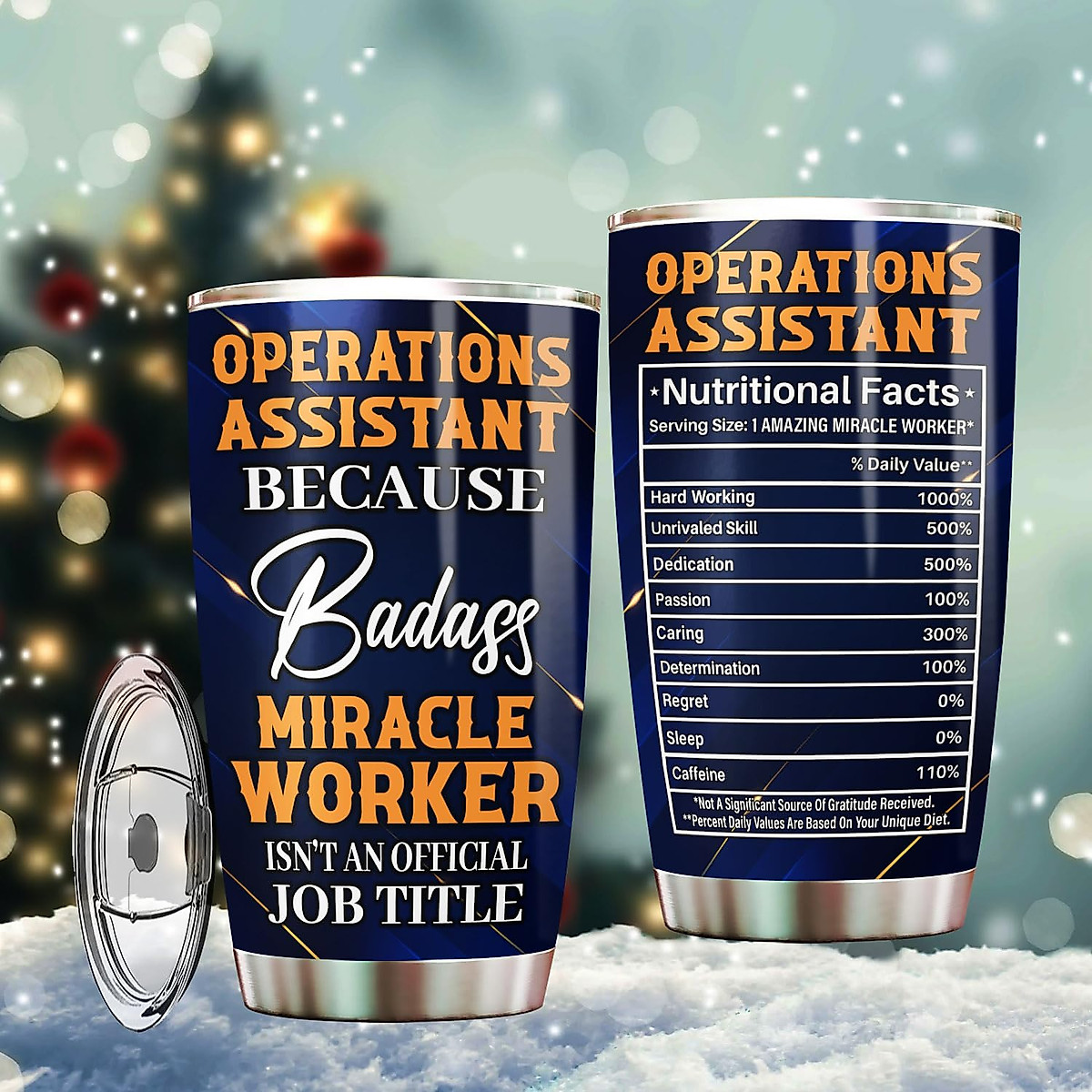 Operations Assistant Tumbler 20oz – Stainless Steel Insulated Travel Mug for Men & Women, Coffee Cup Gift for Operations Assistant, Work, Office, Retirement, Birthday, Christmas, Appreciation