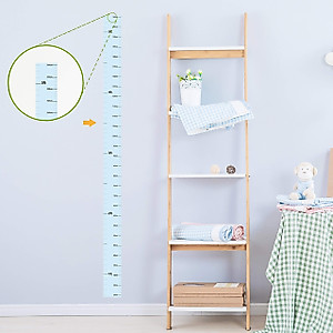 DECOWALL DWL-2018 Height Growth Chart Wall Stickers Wall Decals Peel and Stick Removable Wall Stickers for Kids Nursery Bedroom Living Room