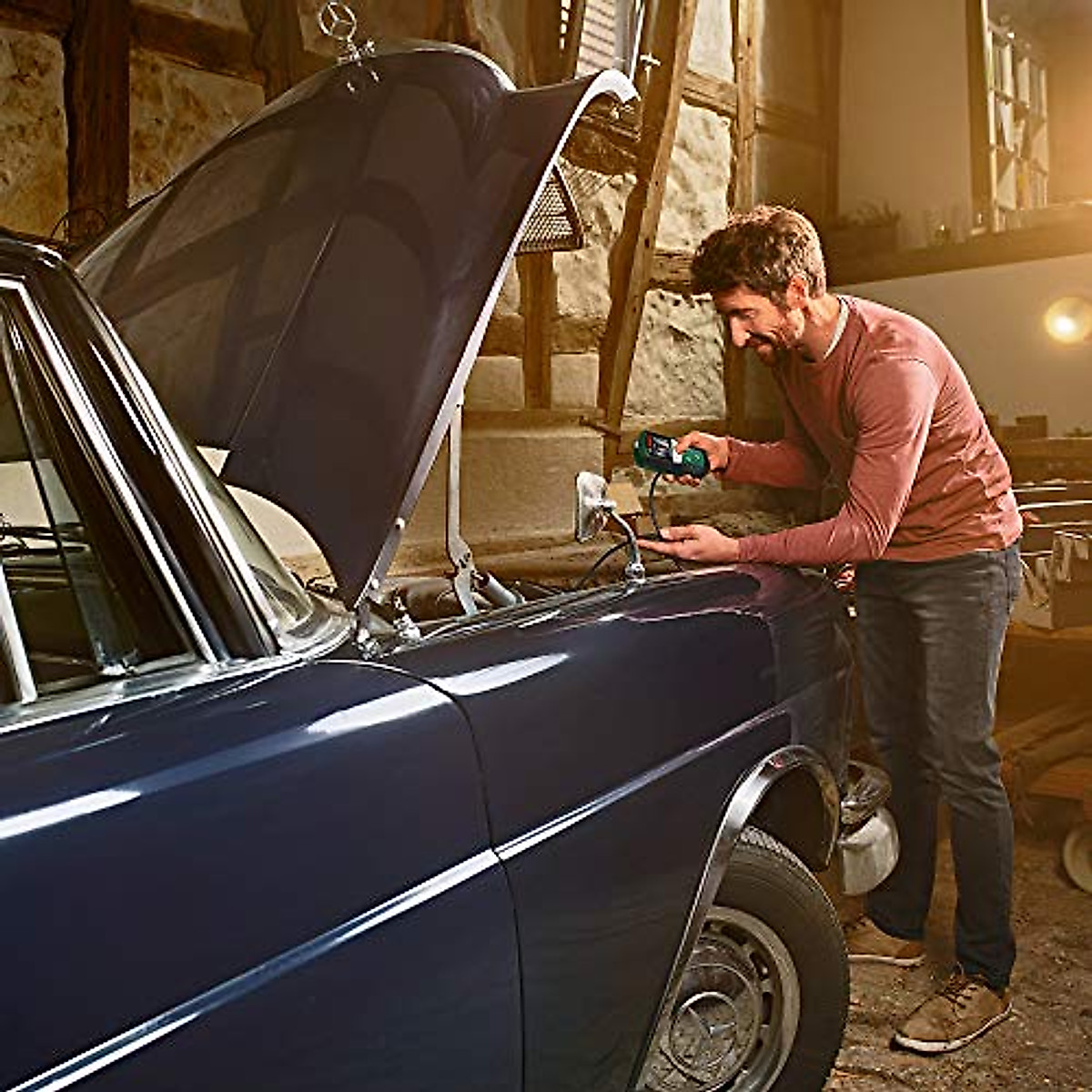 Bosch UniversalInspect Inspection Camera (8 mm diameter endoscope for high-quality colour images with a flexible length of 0.95 m and built-in memory function)