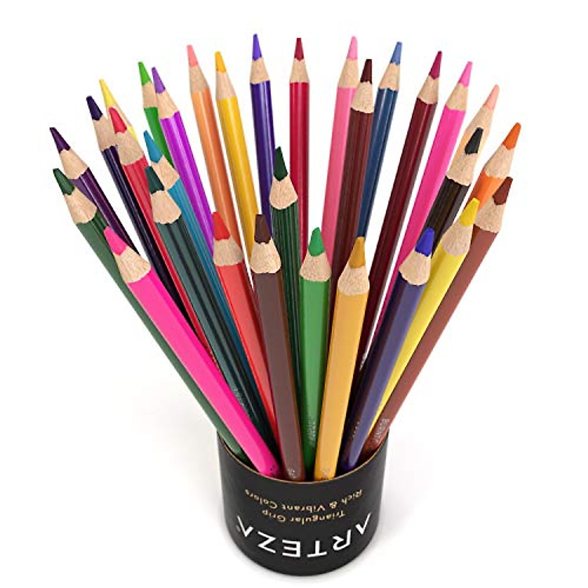 ARTEZA Colored Pencils for Adult Coloring, 48 Colors, Soft Drawing Pencils, Highly-Pigmented, Wax-Based Core, Professional Art Supplies for Artists, Pencil Set for Adults and Teens