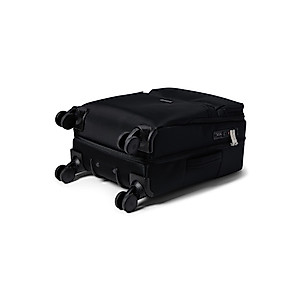 Vera Bradley Women's Softside Rolling Suitcase Luggage, Black, 22" Carry On