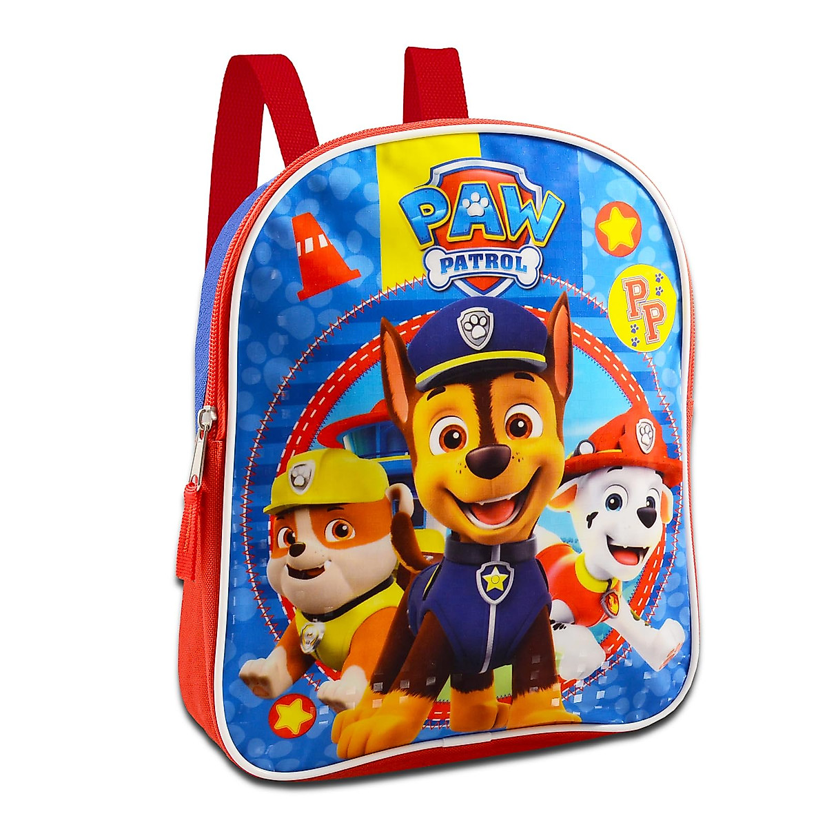 Fast Forward Paw Patrol Mini Backpack and Drawstring Bag Set - Bundle with 11” Paw Patrol Mini Backpack, Drawstring Bag, Stickers, More | Paw Patrol Backpack Toddler