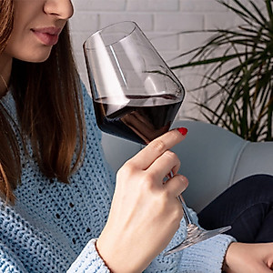 Krosno Glasses Set | 6x Red Wine Glasses 16.6 oz + 6x Tall Water Juice Drinking Glasses 18.3 oz | Crystal Glass | Perfect for Home, Restaurants and Parties | Dishwasher Safe