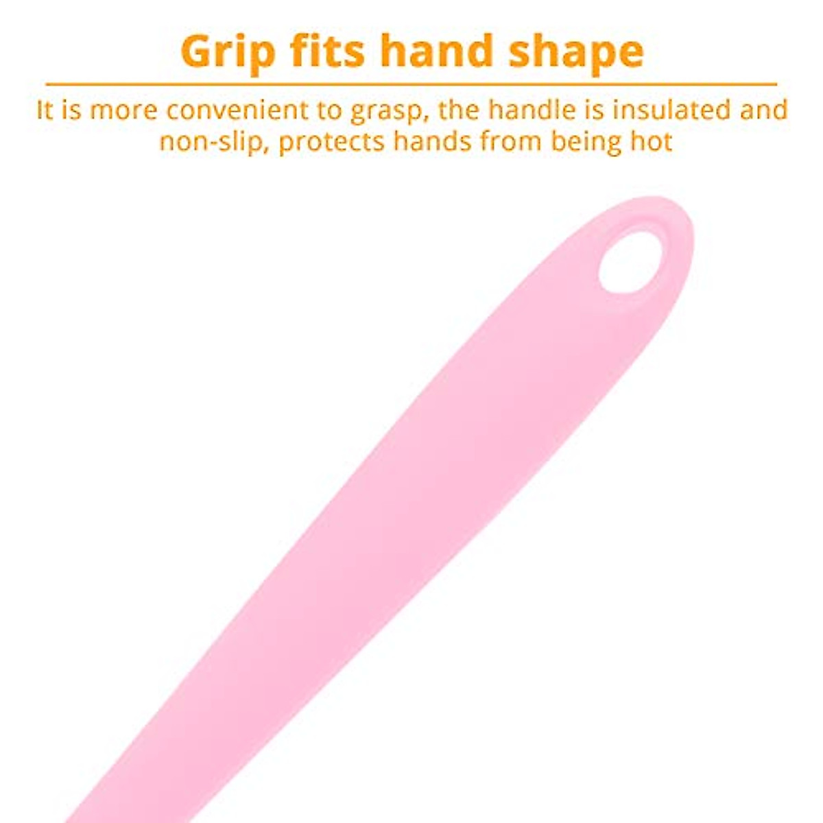 KUFUNG Silicone Spatula, BPA Free & 480°F Heat Resistant, Non Stick Rubber Kitchen Spatulas for Cooking, Baking, and Mixing (XS, Pink)