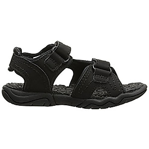 Timberland baby boys Adventure Seeker 2-strap Flat Sandal, Blackout, 7 Big Kid US