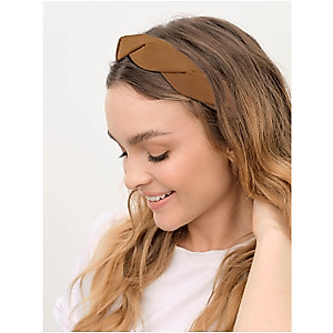 WOVOWOVO 4 Pieces Braided Headband for Women Girls Wide Hairband Fashion Non Slip Hairhoop Weaving Shape Accessories Solid Colors