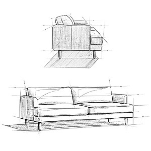SIMPLIHOME Livingston Mid-Century Modern 90 Inch Wide Sofa in Mist Grey Woven-Blend Fabric, For the Living Room and Family Room