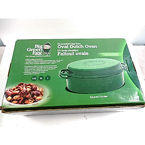 Big Green Egg Oval Enameled Cast Iron Dutch Oven