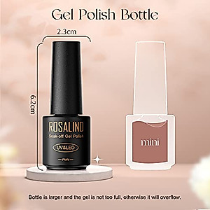 ROSALIND 38PCS Gel Nail Polish Set, 35 Colors Gel Polish Set with Base Coat and Glossy & Matte Gel Top Coat Gel Nail Polish Starter Set Pink Red Green Blue Gel Nail Art Gifts for Women