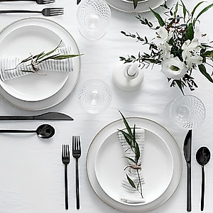 XINLTC 8-Piece Ceramic Appetizer Plates 5.6 Inch, Small Mini Dessert Plates Dinner Plates, Lightweight Round White Plates for Bread, Butter, Dinnerware Saucer Sets