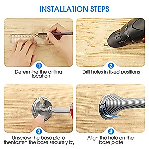 MaxGear 12 Pack Door Stoppers, 3-1/4" Brushed Satin Nickel Door Stop, Flexible & Heavy Duty Door Stopper for Bottom of The Door, Rustproof Door Stops with Low Mounted White Rubber Bumper Tips