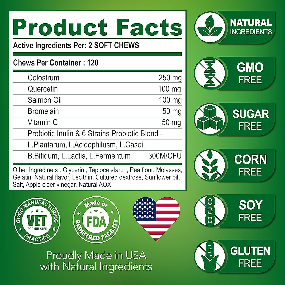 (2 Pack) Dog Allergy Chews - Itch Relief for Dogs - Dog Allergy Relief - Anti Itch for Dogs - Dog Itchy Skin - Dog Allergy Support - Immune Health Supplement - Made in USA - 240 Treats