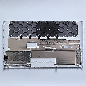 NODRLIN New 09T8WH Bottom Cover Lower Case for Dell Alienware Area-51M 51M R2(White)